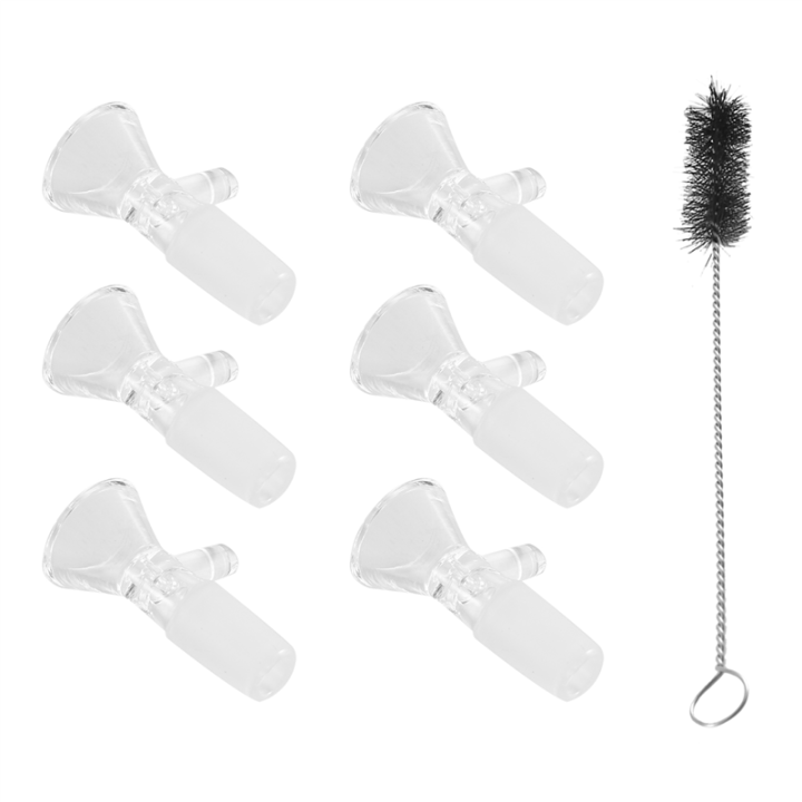 14mm Bowl - 6 Pcs Scientific Small Glass Funnel with Cleaning Brush ...