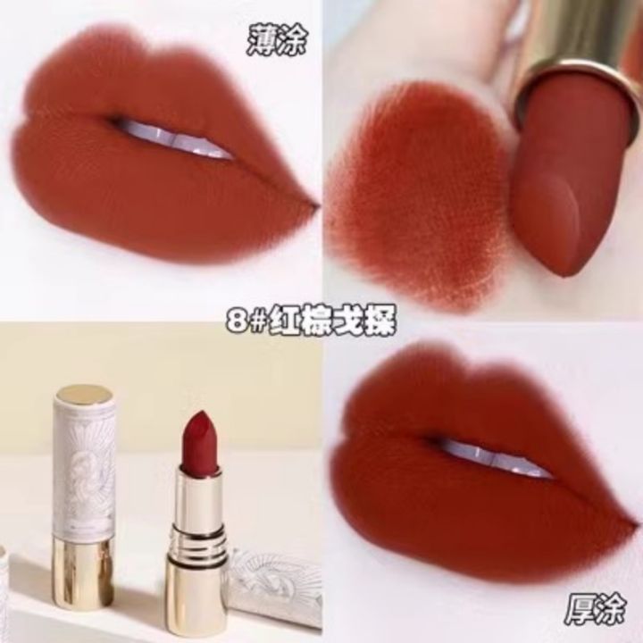 European and American makeup, milk coffee, matte lipstick, red tea, red ...