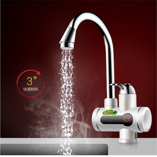 Instant Digital Electric Hot Water Tap for any Wall Mount with led ...