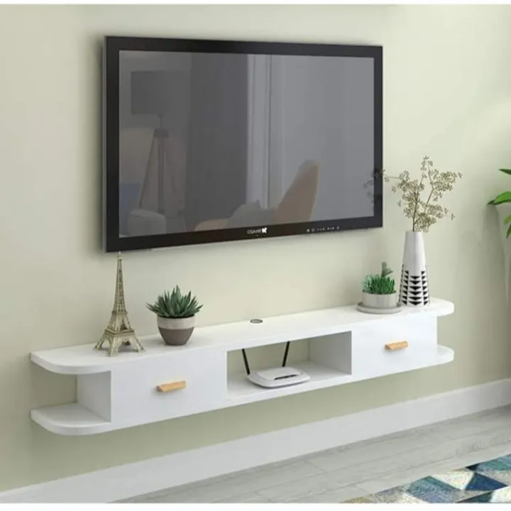 Small Floating Wall TV Cabinet Ledge Floating Rack Hanging TV Cabinet ...