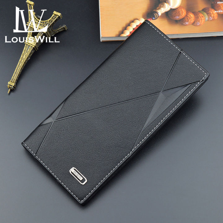 LouisWill Men’s Wallet Fashion Long Short Wallet Foldable Wallet Large ...