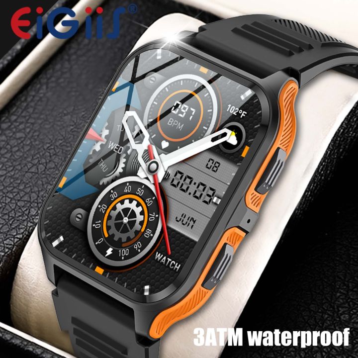 EIGIIS Smart Watch 3ATM Waterproof 100+ Sports Modes Heart Rate Blood ...