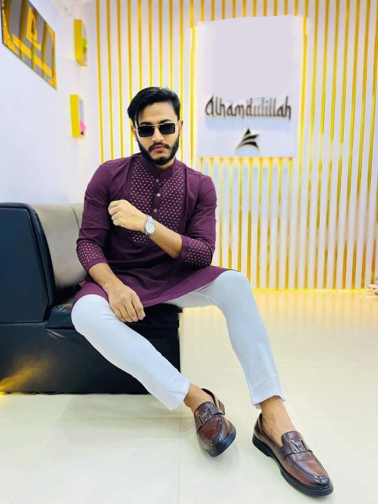 Mens super Hit premium semilong fashionable panjabi solid colour eid ...