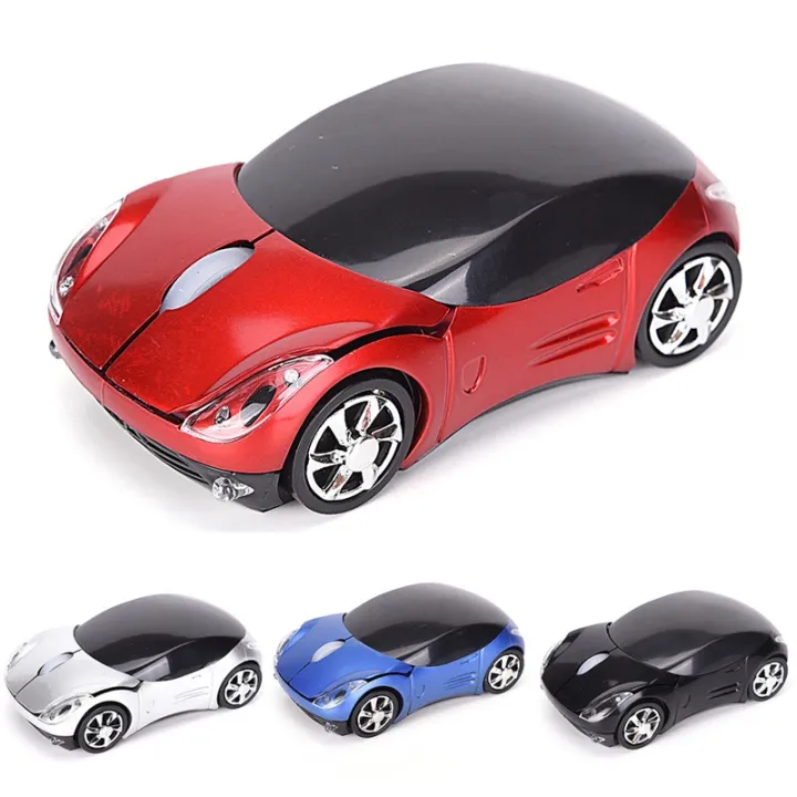 （NEW）Car Model Wireless Optical Mouse Ferrari Shaped Mause Game 1600DPI ...