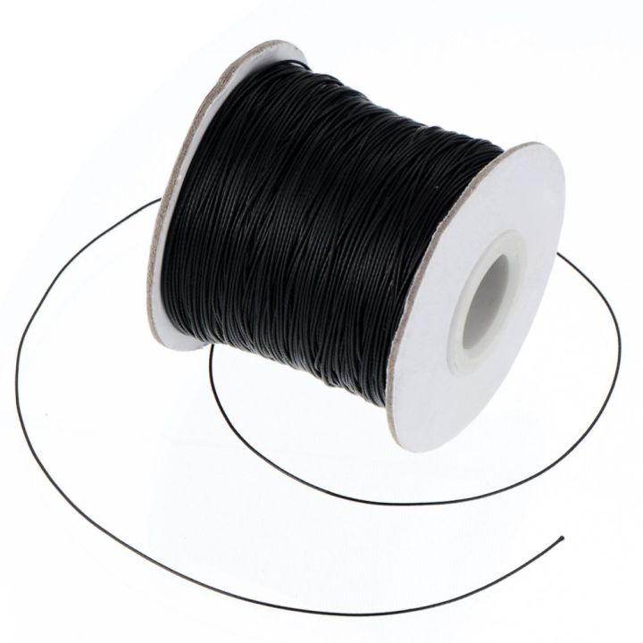 Premium Quality - 1 mm black -colored waxed thread bidding leather ...