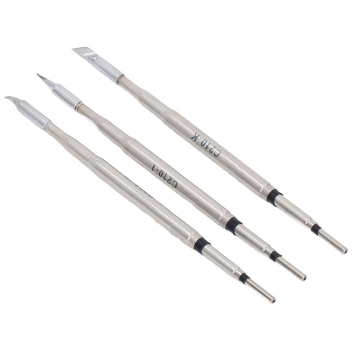 3PC C210 Soldering Iron Tip Electric Solder Bit Point Head Internal ...