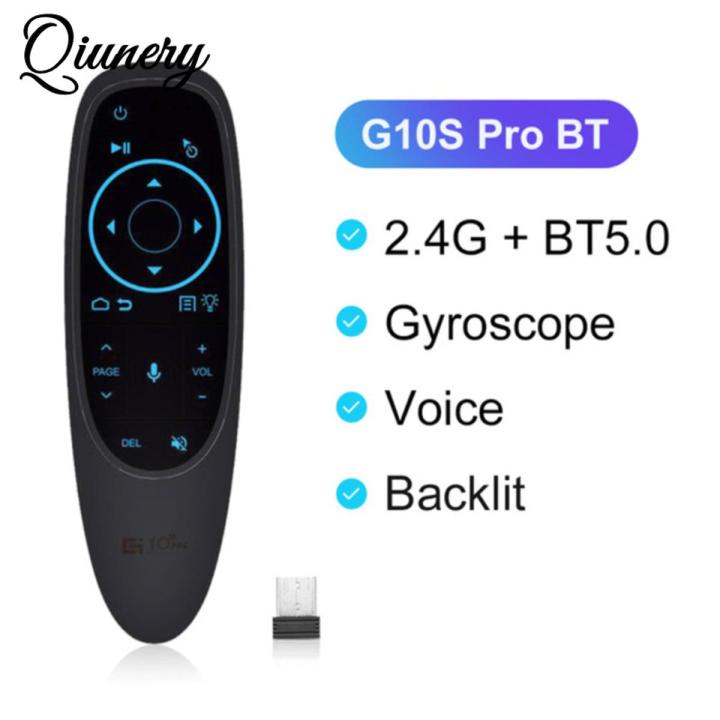 Qiunery Smart Voice Remote Control Wireless Air Fly Mouse 2.4g G10 G10s ...