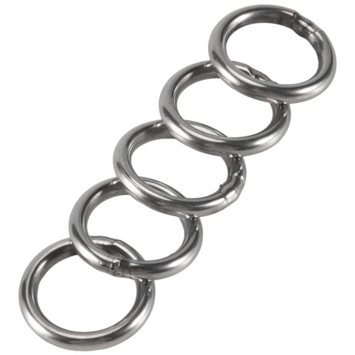 20mm x 3mm Stainless Steel Webbing Strapping Welded O Rings 5 Pcs ...
