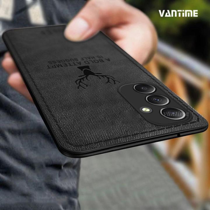 Vantime For Samsung Galaxy A54 5g Case Hybrid Fabric Texture Patterned