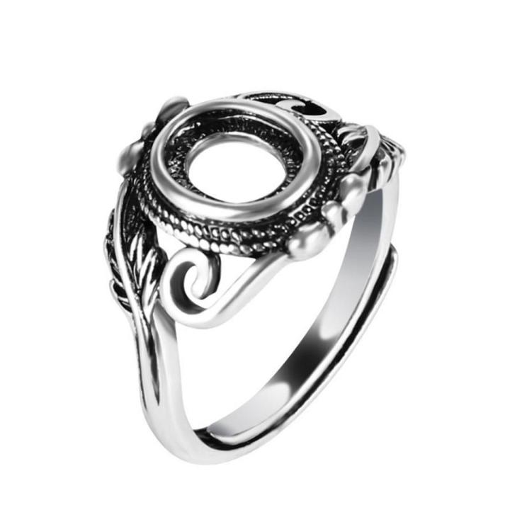 【happy one】 Adjustable Oavl Ring Blank Leaves Tray Antique Plate ...