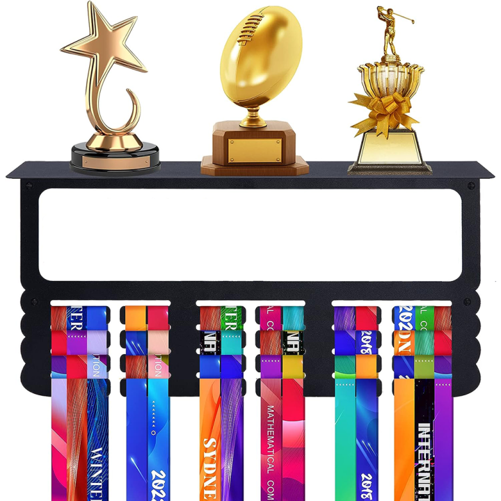 Medal hanger display Multi-tiered Wall-mounted Stainless steel Trophy ...