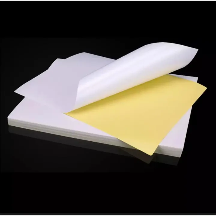 50 Sheets A4 Glossy Self Adhesive Sticker Label Paper for Laser and ...