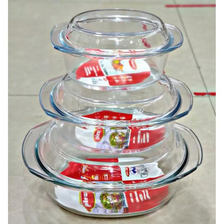 Oven Proof Glass Serving Dish - Transparent 6 Pcs Set. | Daraz.com.bd