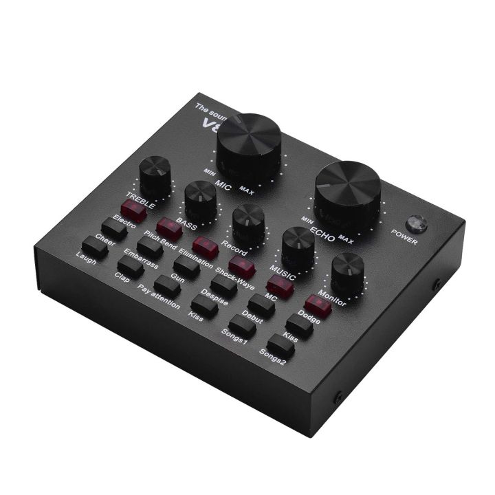 Live Sound Card - Voice Changer Device - V8 Sound Card Audio Interface ...