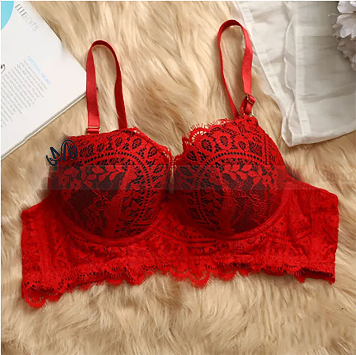Cmofortable Net Push Up Bra for Women and Girls, Padded Foam Bra ...