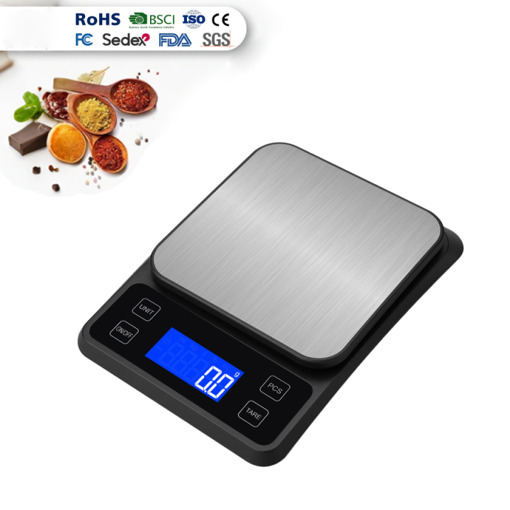 Smart Digital Electronic Kitchen Scale Stainless Steel for Home Food ...