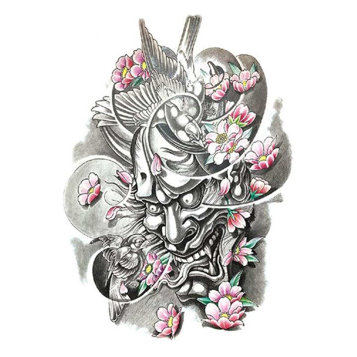 Big Arm Prajna Sakura Waterproof Female Temporary Tattoo Painted Body ...