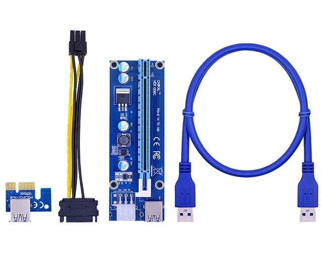 PCI Express Riser 006S Extender Card Adapter 6-Pin Gpu Riser | Daraz.com.bd