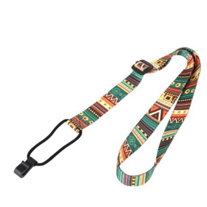 GC Ukulele Strap Hook Ethnic Plaid Print Adjustable Thermal Transfer ...
