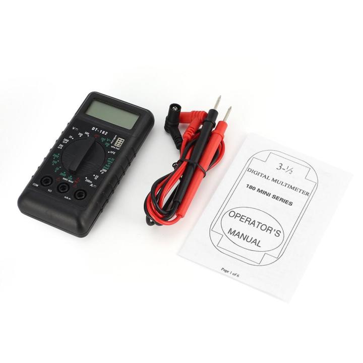 DT-182 Digital Mini Multimeter DC/Voltage Current Meter Handheld Pocket ...