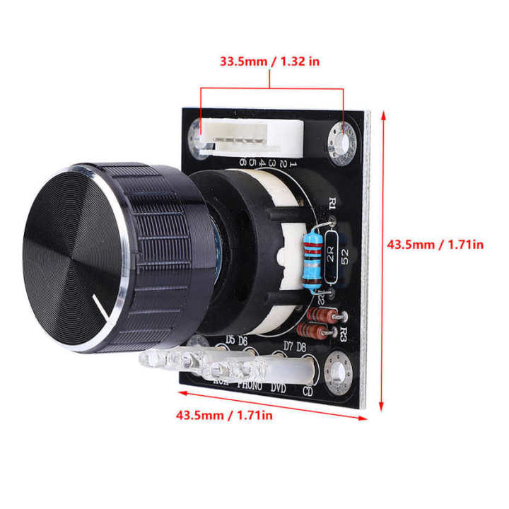 Audio Signal Selection Board 4 Way Input Switching Selector AC12~15V ...