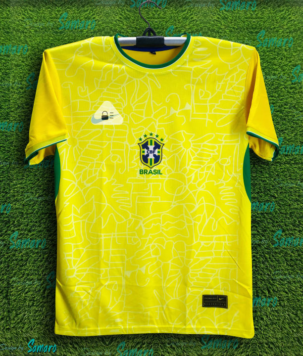 Brazil Copa 2024 Jersey - Short Sleeve Football Jersey For Men - Brazil Football Jersey 2024 ...