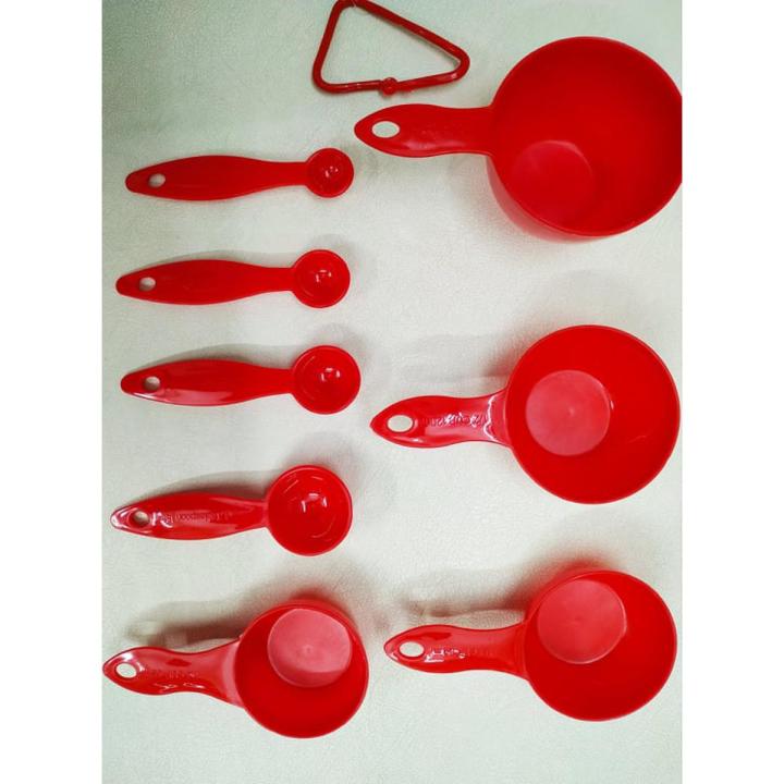 Measurement Cup Set - Red Colour ( 8 PCS ) | Daraz.com.bd