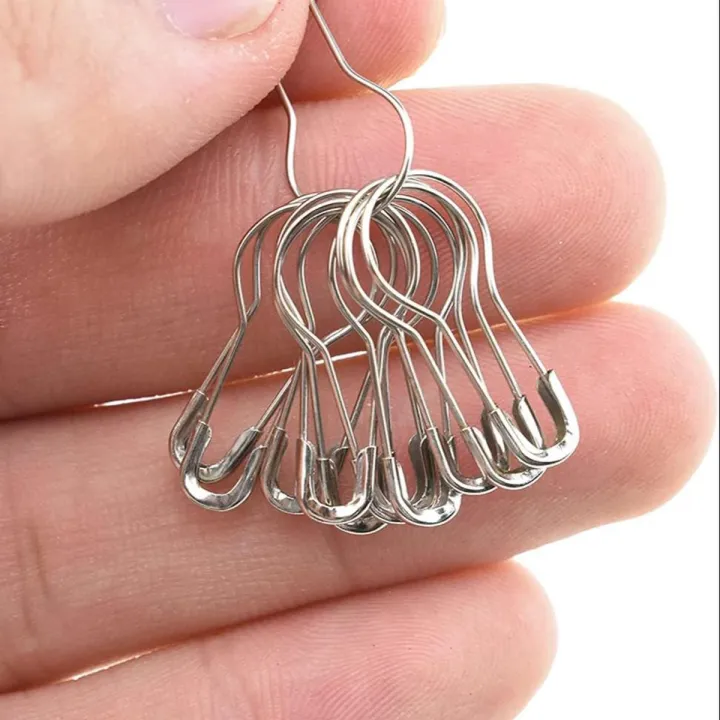 Silver Color Small Size Metal Coiless Hijab Safety Pins 100pcs | Daraz ...