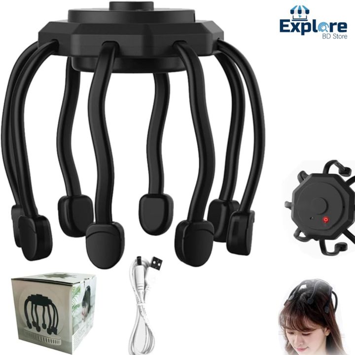 Electric Head Massager Octopus Scalp Massager Therapy Device Electric ...