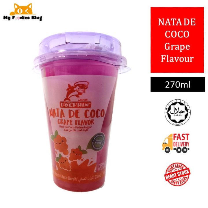 DOLPHIN NATA DE COCO WITH Grape DRINK 270Ml | Daraz.com.bd