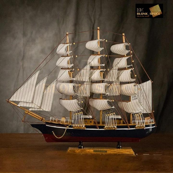 Home Decor Ornament Figurine Handmade Wooden Sailing Boats Home ...