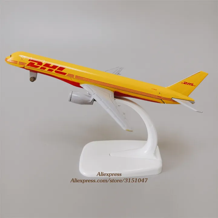 【Hot-Selling】 16cm Yellow Alloy Metal Air DHL Airlines Airplane Model ...