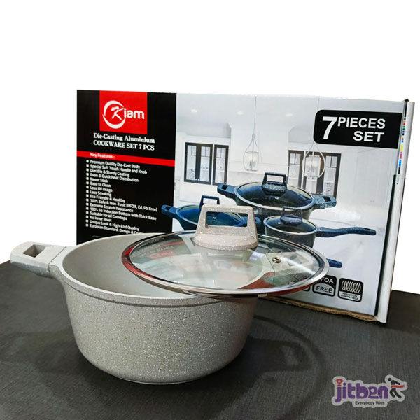 Kiam Non-Stick Coating 7- Piece Cookware Set | Cook Like a Pro | Daraz ...