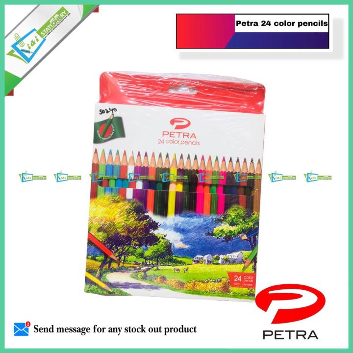Petra Color Pencils 3.5 mm Diameter Pack of 24 Colors shade | Daraz.com.bd