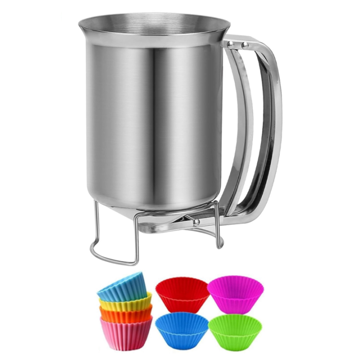 2 in 1 800Ml Stainless Steel Batter Dispenser Handheld Batter Dispenser ...