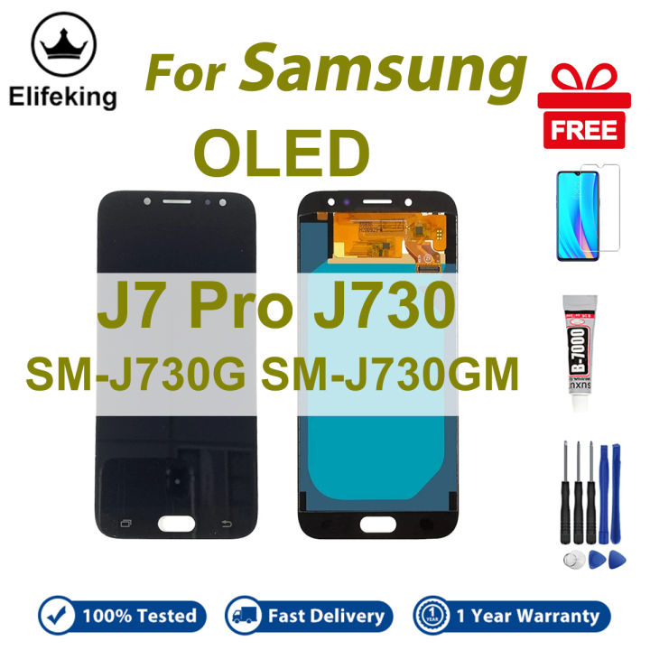 OLED LCD No Frame For Samsung Galaxy J7 pro J730 Display Touch Screen ...