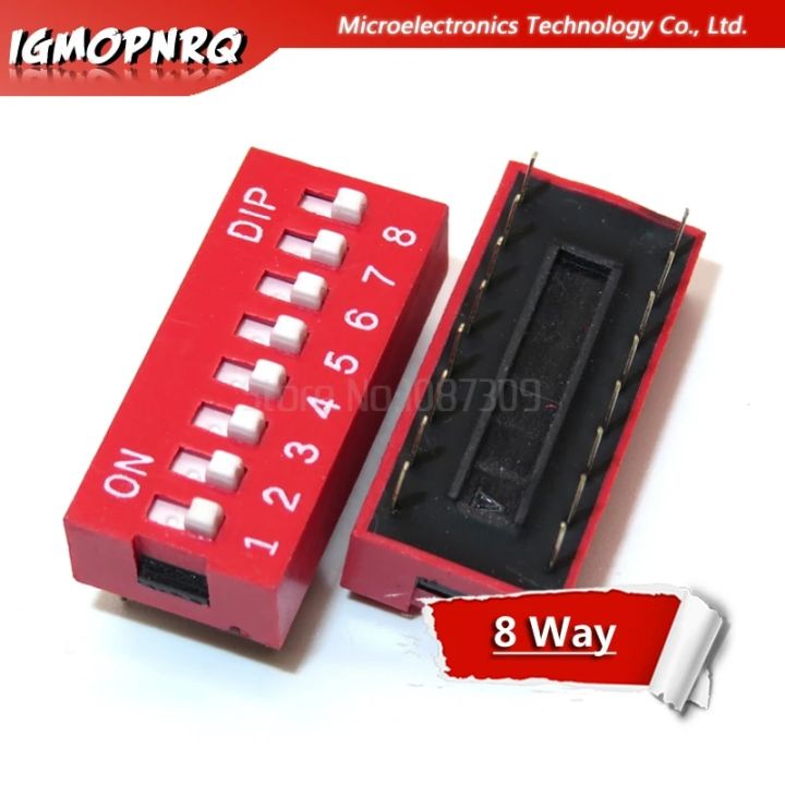 【3C VictoryEagle】Switch 8 Way 2.54mm Toggle Switch Red Electronic | Daraz.com.bd