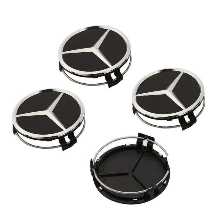 【Xiaofeng】New 4Pc/et Wheel Center Hub Cap Emblem Cover tyling Benz ...