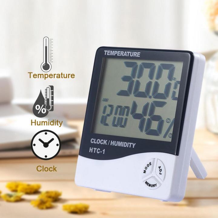 HTC-1 LCD Digital Room Temperature & Humidity Meter Clock HTC1 replace ...