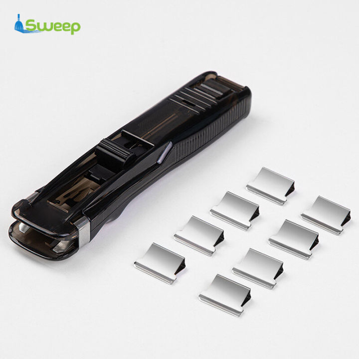 Clip Push Stapler Fixed Clips Stapler Binding Clip Reusable Portable ...