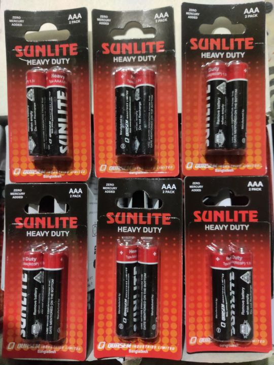 SUNLIGHT HEAVY DUTY AAA BATTERY – 1.5V (12pcs/PACK OF 2*6) - battery ...