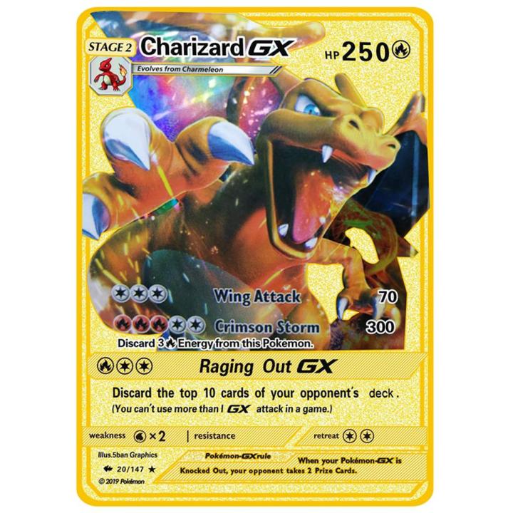 【Serendipity party】Pokemon Cards Metal Card V Pikachu Charizard Golden ...