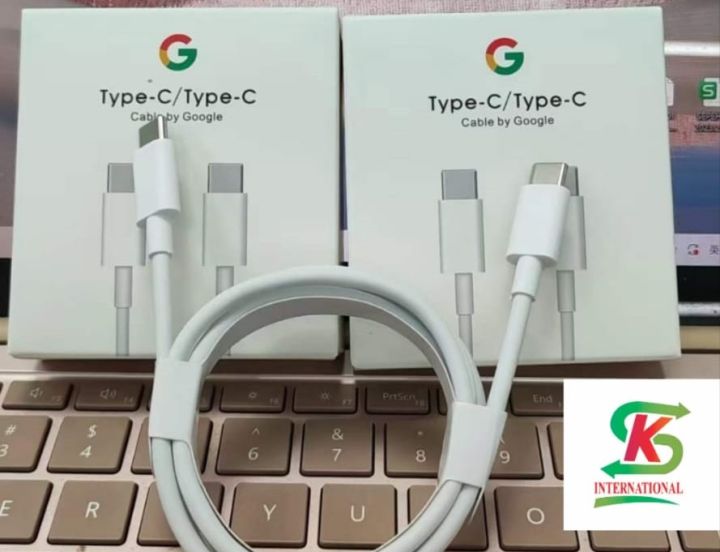 Google USB-C to USB-C Cable 1m White Brand: Google | Daraz.com.bd