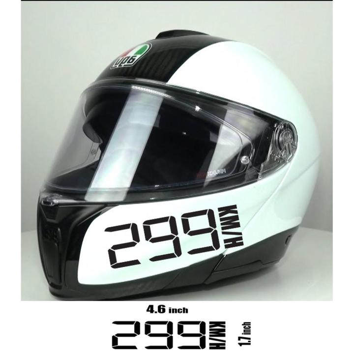 Helmet Sticker - 299 km/H Decal For Helmet ( Waterproof & Premium ...