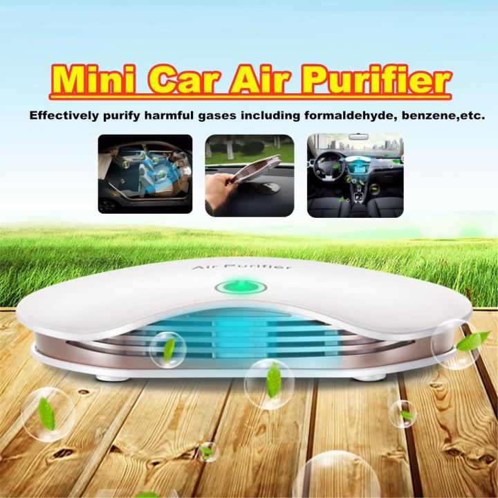 Car Air Purifier Appliances True HEPA Filter RGB light Smoke Dust ...