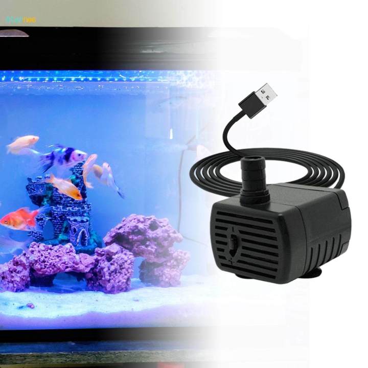 Submersible Water Pump USB Interface Flow 350L/H for Hydroponics System ...