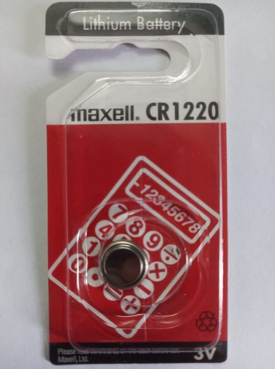 Maxell CR1220 Lithium 3v Battery, Made in Japan . Multi purpose use 1pcs | Daraz.com.bd