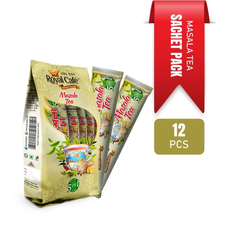 Royal Cafe Instant Masala Tea Stick Pack - 15 gm (Combo of 12 Pcs ...