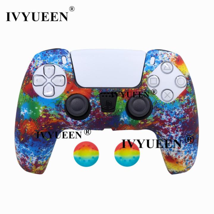 IVYUEEN for PlayStation 5 PS5 Controller Water Transfer Silicone Case ...