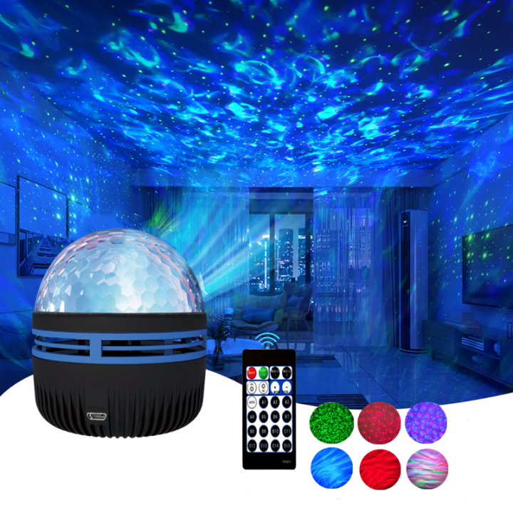 LED Galaxy Projector Night Light Starry Moon Lamp Bedroom Decoration 7 ...